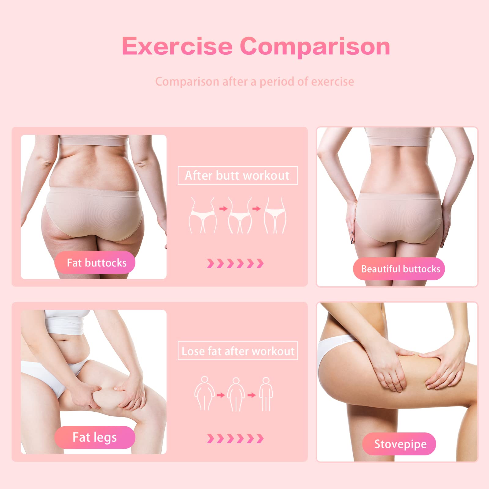 Jesonten Pelvic Muscle Exerciser,Kegel Exercises Device, Thigh Master ,Hip Trainer for Buttocks Correction, Inner Thigh Exerciser, Postpartum Pelvic Repair, Pink