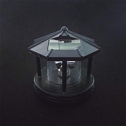 Dheera Solar LED Rotating Lighthouse, Bright LED Patio Decking Garden Rotating Light, Garden Yard Lawn Lamp for Outdoor Home