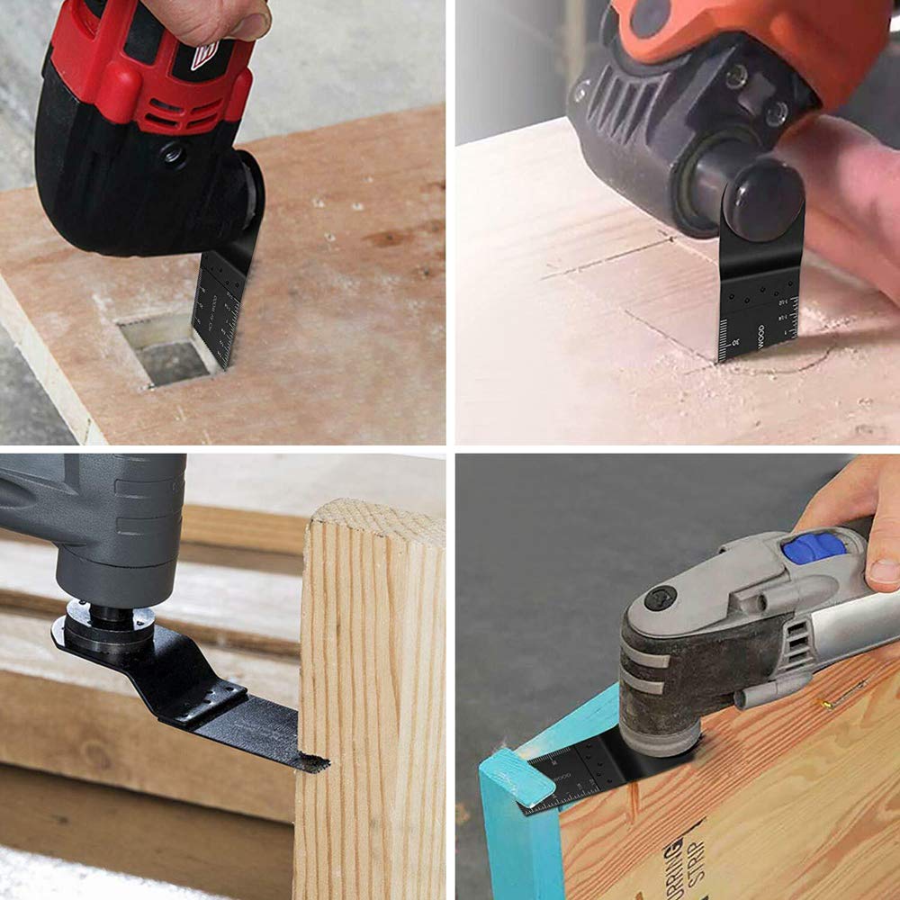ETiME 20 Metal Wood Oscillating Multitool Quick Release Saw Blades Compatible with Fein Multimaster Porter Cable Black & Decker Craftsman Ridgid Makita Milwaukee Bosch etc