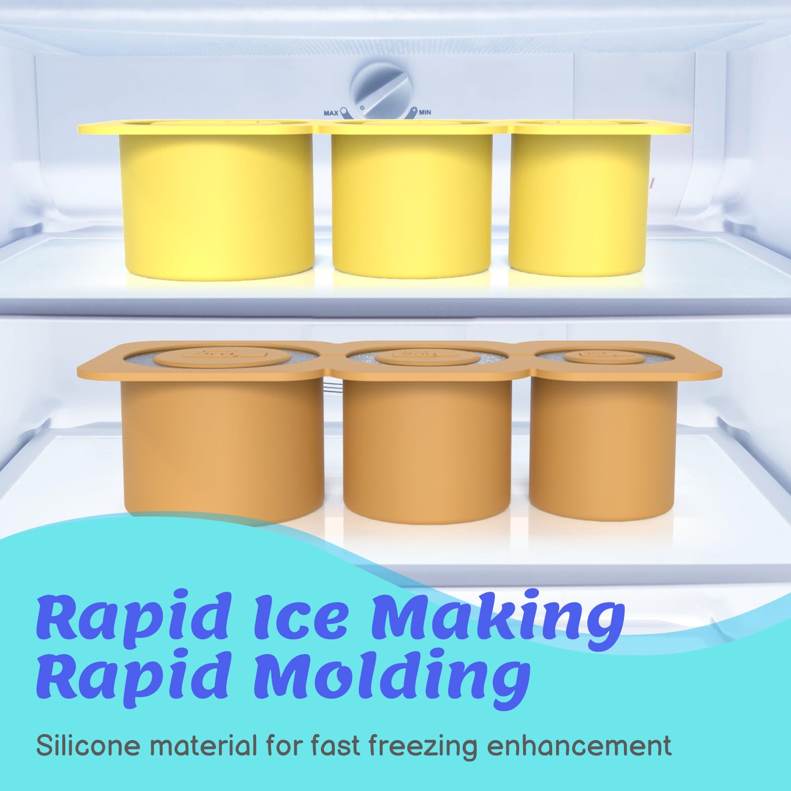 Ice Cube Tray for Cup, 3 Hollow Cylinder Ice Cube Molds, 3 in 1 Silicone Ice Cube Molds With Lid for 30-40 oz Tumbler Cup, Ice Cube Trays for Chilling Cocktails, Whiskey