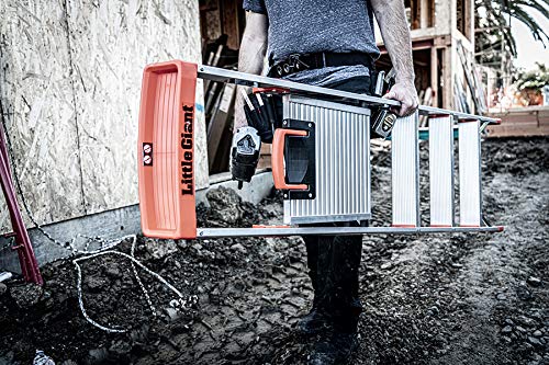 Little Giant Ladder Systems Flip N Lite 6 Foot 300 Pound Capacity Aluminum Lightweight Slim Stepladder Ladder