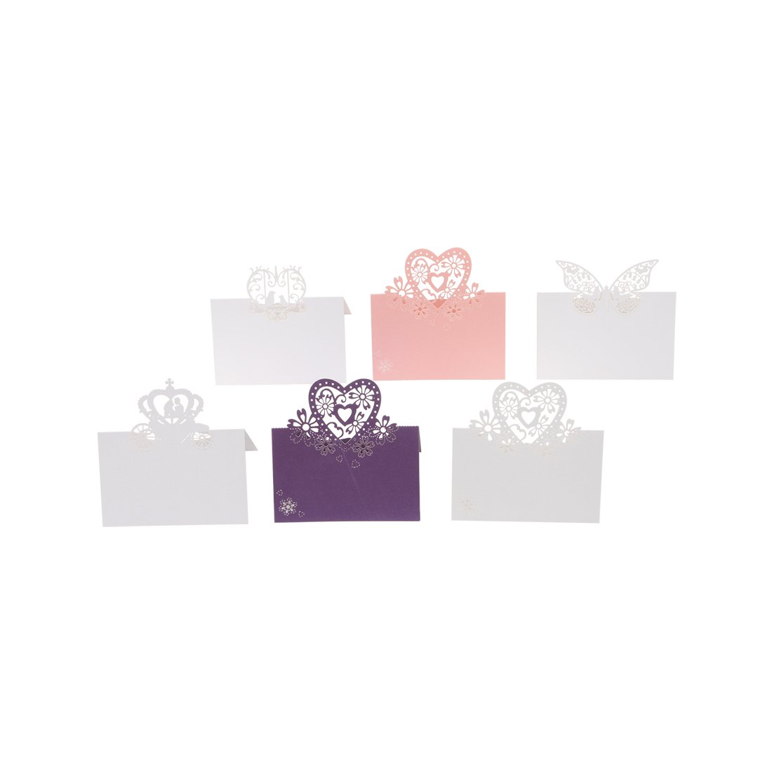 Vanki Pack of 50 Wedding Party Table Name Place Cards Favor Decor Butterfly Laser Cut Design
