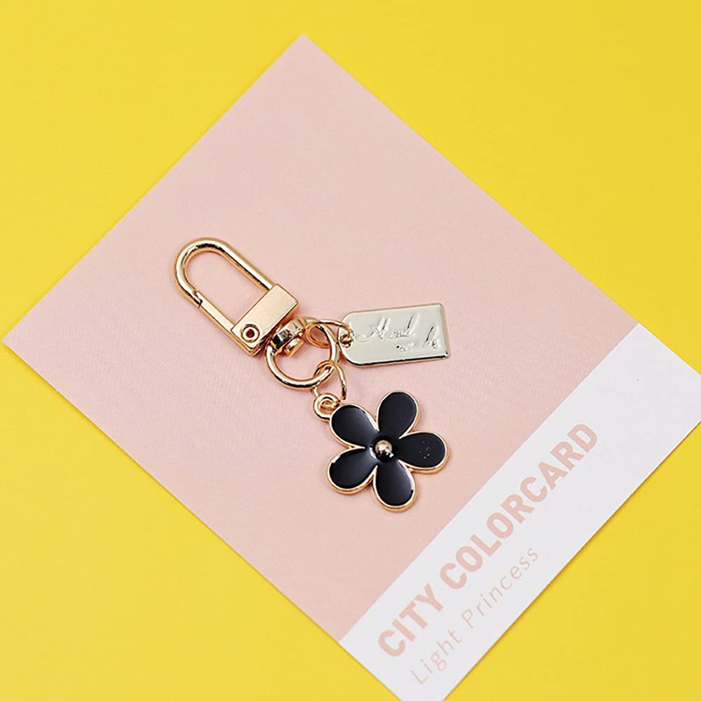 HOSBY 3 Pcs Keychains for Women, Bag Charm Flower Key Chain Car Key Ring Pendant for Purse, Handbag Bag, Earphone Case Decoration