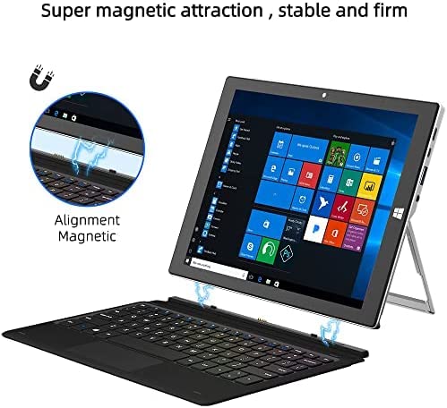 Jumper Windows 10 Tablet, 8.9" 2K IPS Touchscreen Laptop with Keyboard, 2 in 1 Laptops PC, Intel N3350 CPU, 4GB RAM 64GB ROM, Type-C, Support Micro HDMI, Convertible Laptop,Lightweight & Portable