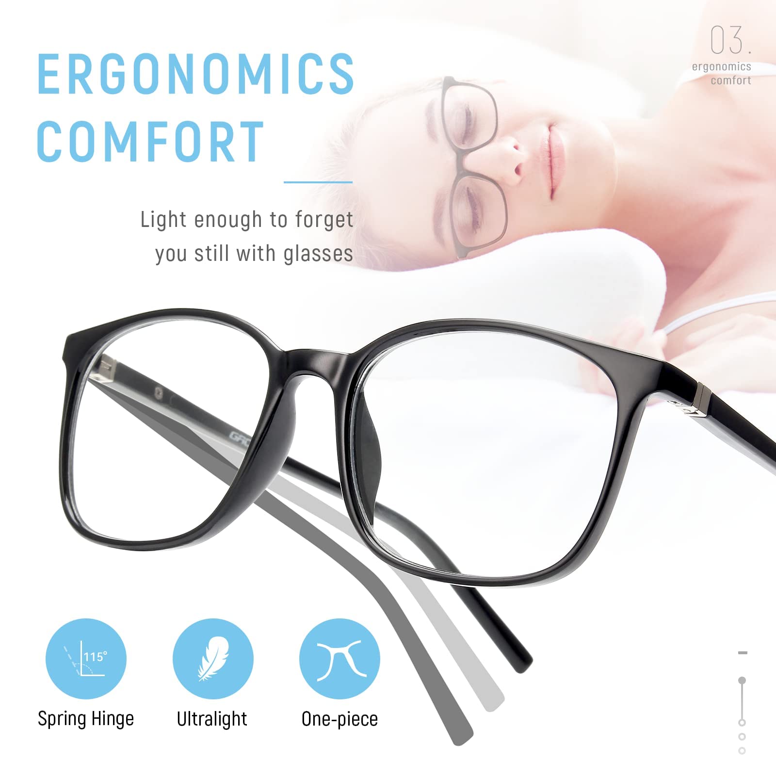 Gaoye 2 Pack Blue Light Blocking Glasses Women/Men, Computer Gaming Fake Eyeglasses Anti UV Ray-Spring Hinge