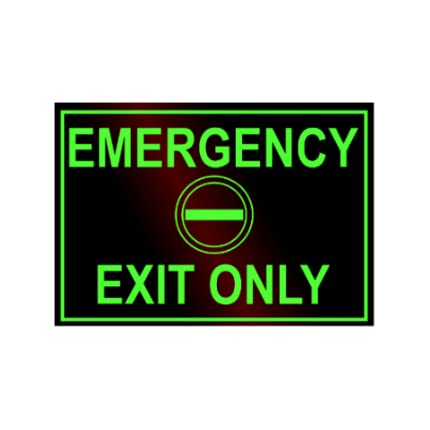 OSHA / ANSI Photoluminescent Emergency Exit ONLY