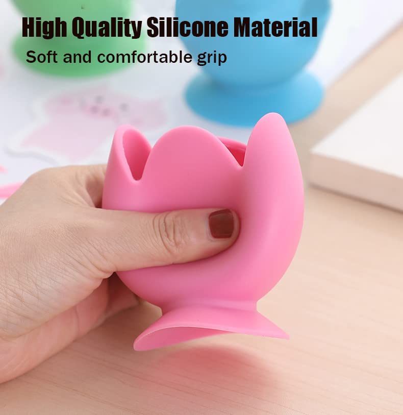WANGPIPI Vinyl Waste Collector, Suction Silicone Waste Storage Box, Manual Waste Weeding Tool - Confetti Storage Box (Pink)