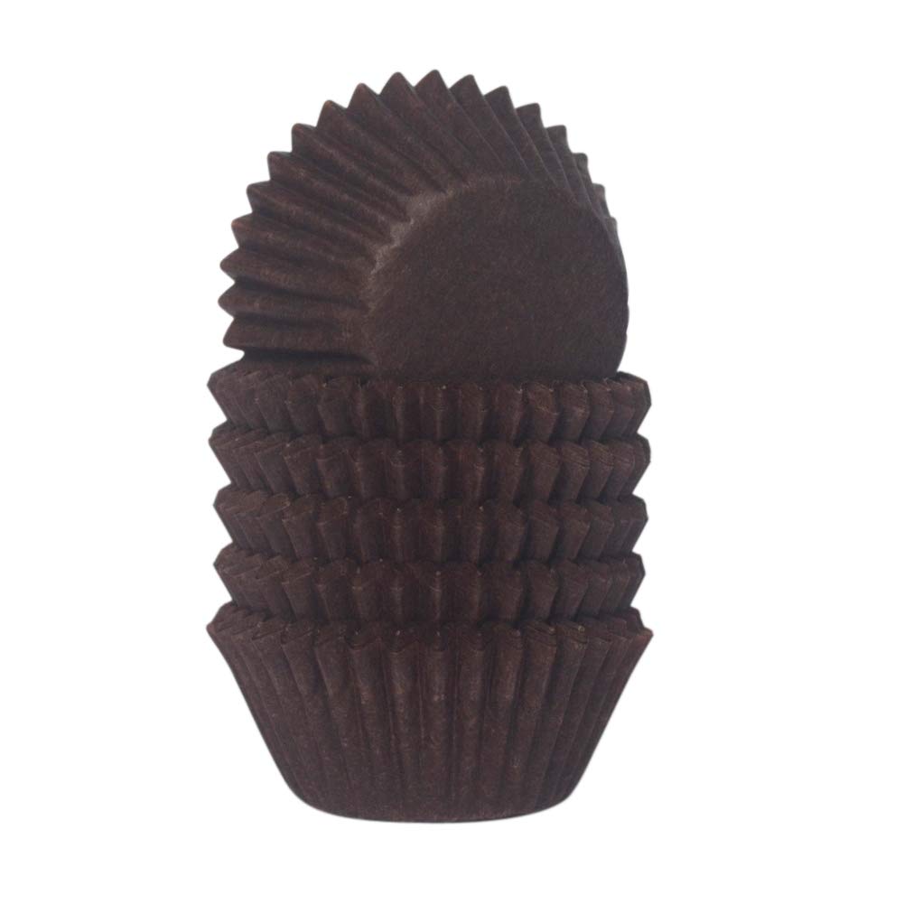 Huaswan Coffee Cupcake Liners Mini Greaseproof Paper Baking Cups, 150-Count