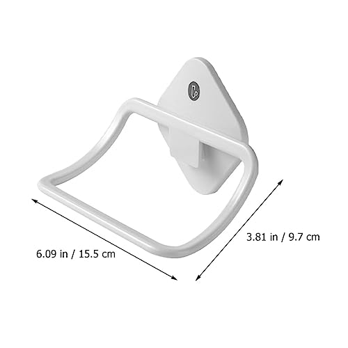 White Towels Bathroom Towel Ring Towel Rack Wall Mounted Hand Towels Holder Towel Hanger Hand Towel Rod for Bathroom Organizer Kitchen Storage Plastic Organizers