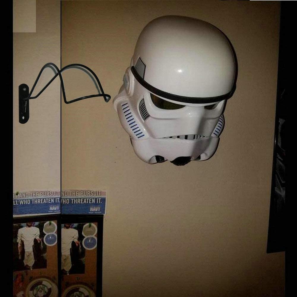 Metal Wall Hooks Helmet Rack – Heavy Duty Wall Mounted Entryway Organizer Hanger for Equestrian Helmet, Motorcycle Helmet,Hats, Caps - Sturdy & Decorative Solution to Storage Or Display - (NO Helmet )