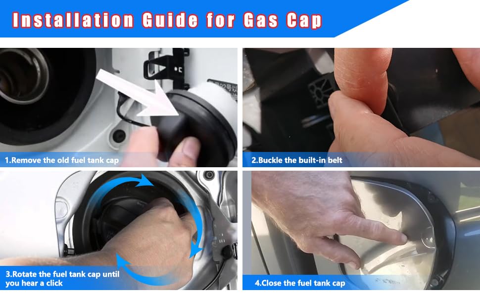 Gas Cap Fuel Cap Replace 1711A004 Fuel Gas Tank Cap Compatible with Mitsubishi 2004-2012 Eclipse 2004-2008 Endeavor&2010-2011 Endeavor 2004-2012 Galant 2014-2018 Outlander 2013-2019 Outlander Sport.