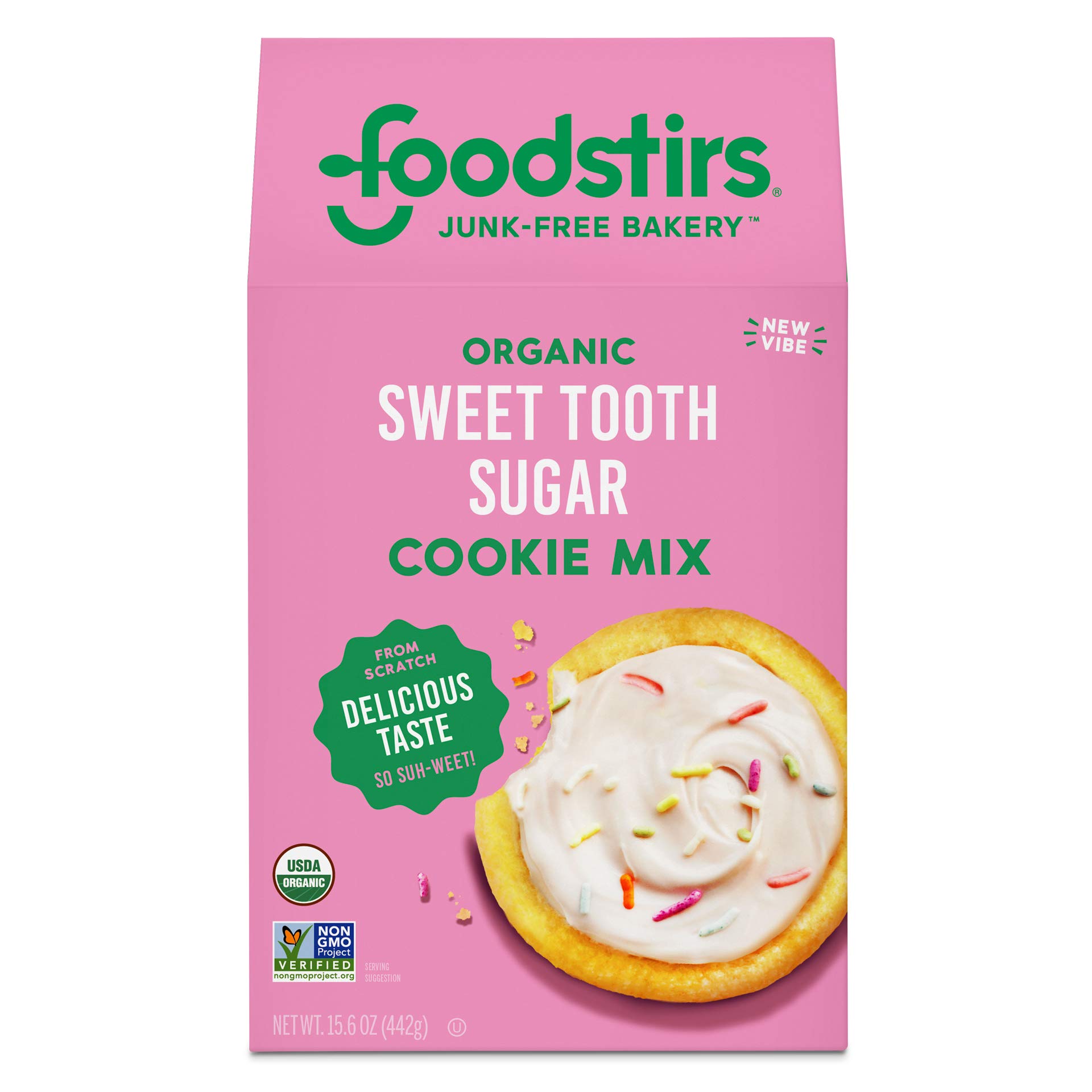 Foodstirs Junk-Free Bakery Organic Sweet Tooth Sugar Cookie Baking Mix, 15.6 Oz | Non-GMO
