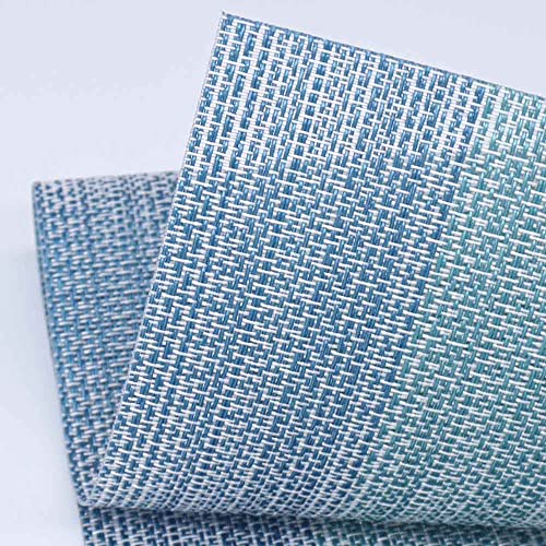 WaoDoing Placemats, Placemats for Dining Table, Heat Resistant Place Mats for Kitchen Table, PVC Table Mats, Easy to Clean, Set of 6