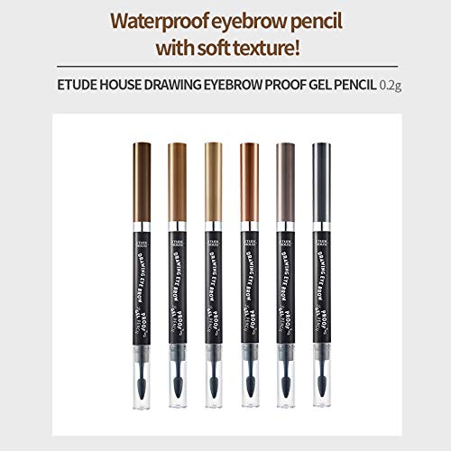 ETUDE HOUSE Drawing Eye Brow Proof Gel Pencil (#04 Red Brown) | Waterproof Eyebrow Pencil | Natural Eyebrows that Last For a Long Time