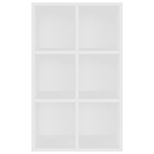 Festnight 6 Compartment Storage Units DIY Organizer Display Storage Cabinet Bookcase Versatile Shelf Sideboard for Living Room Closet Bedroom Home Furniture