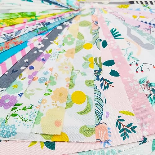 ZGXY Fabric, 50 pcs/lot Top Cotton 8" x 8" (20cm x 20cm) Squares Patchwork, Precut Multi-Color and Different Pattern for Sewing Quilting Crafting, Home Party Craft Fabric DIY Sewing Mask