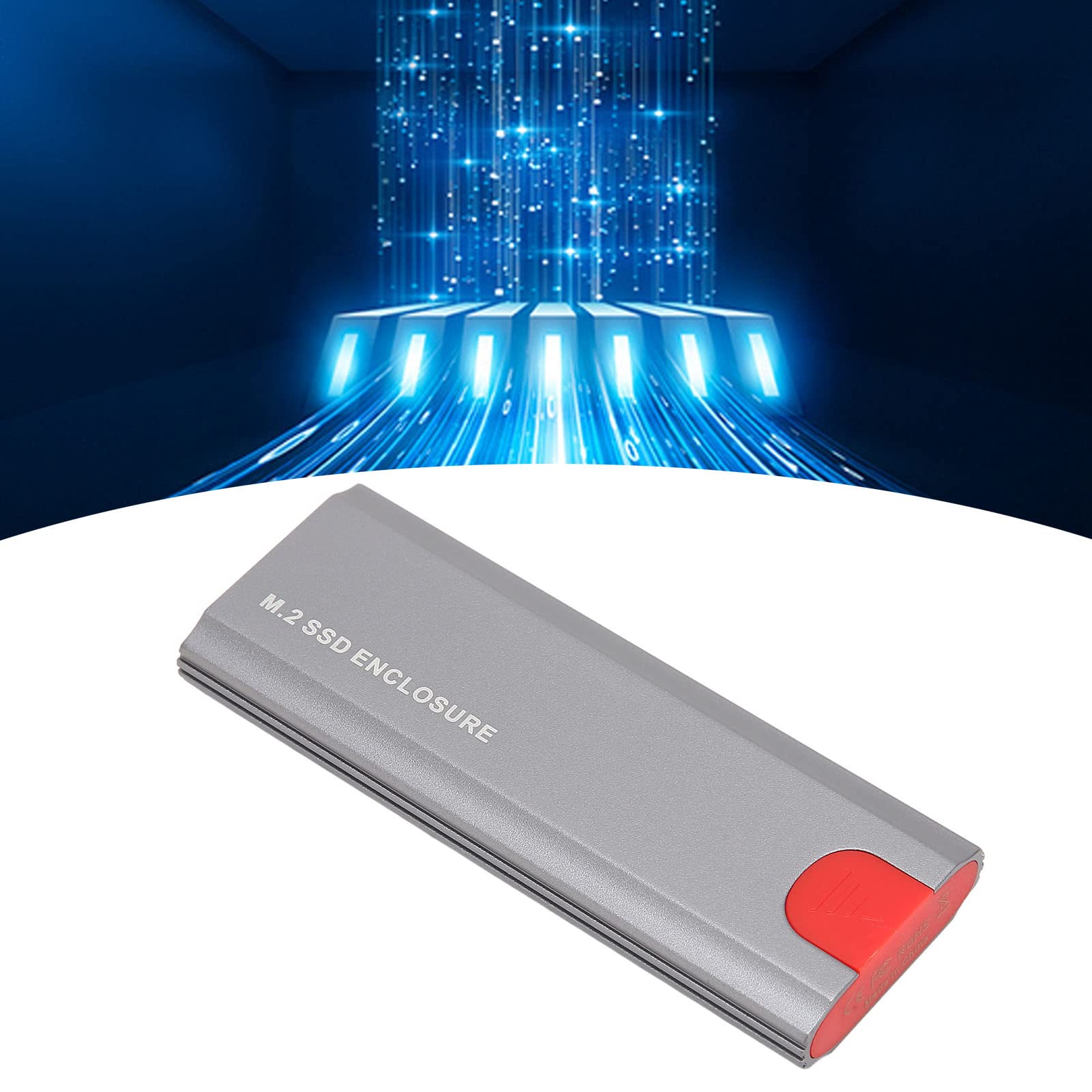 M.2 SSD Enclosure, Ultra Slim M.2 NVME SSD Enclosure for 2TB High Speed UASP 2242 Compliant SSD Dark Grey