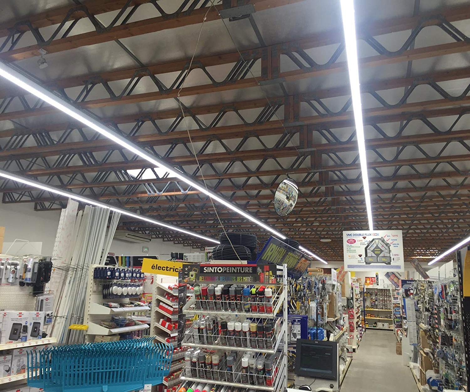 FAITHSAIL 110W 8FT LED Shop Lights, Linkable LED Strip Light, 13800LM, Dimmable, 5000K, Commercial Grade Big Size 8 Foot Linear Ceiling Lighting Fixtures for Warehouse, Garage, Workshop