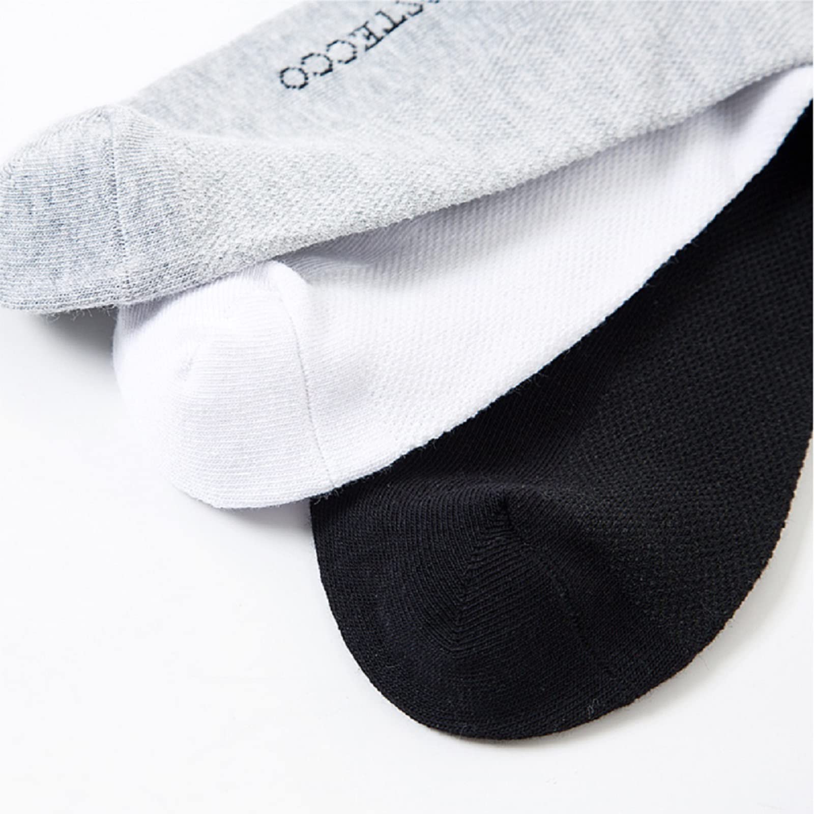 HOSTECCO Odor Resistant Socks for Men and Women 6 Pairs Pack Moisture Control White Black Grey Socks