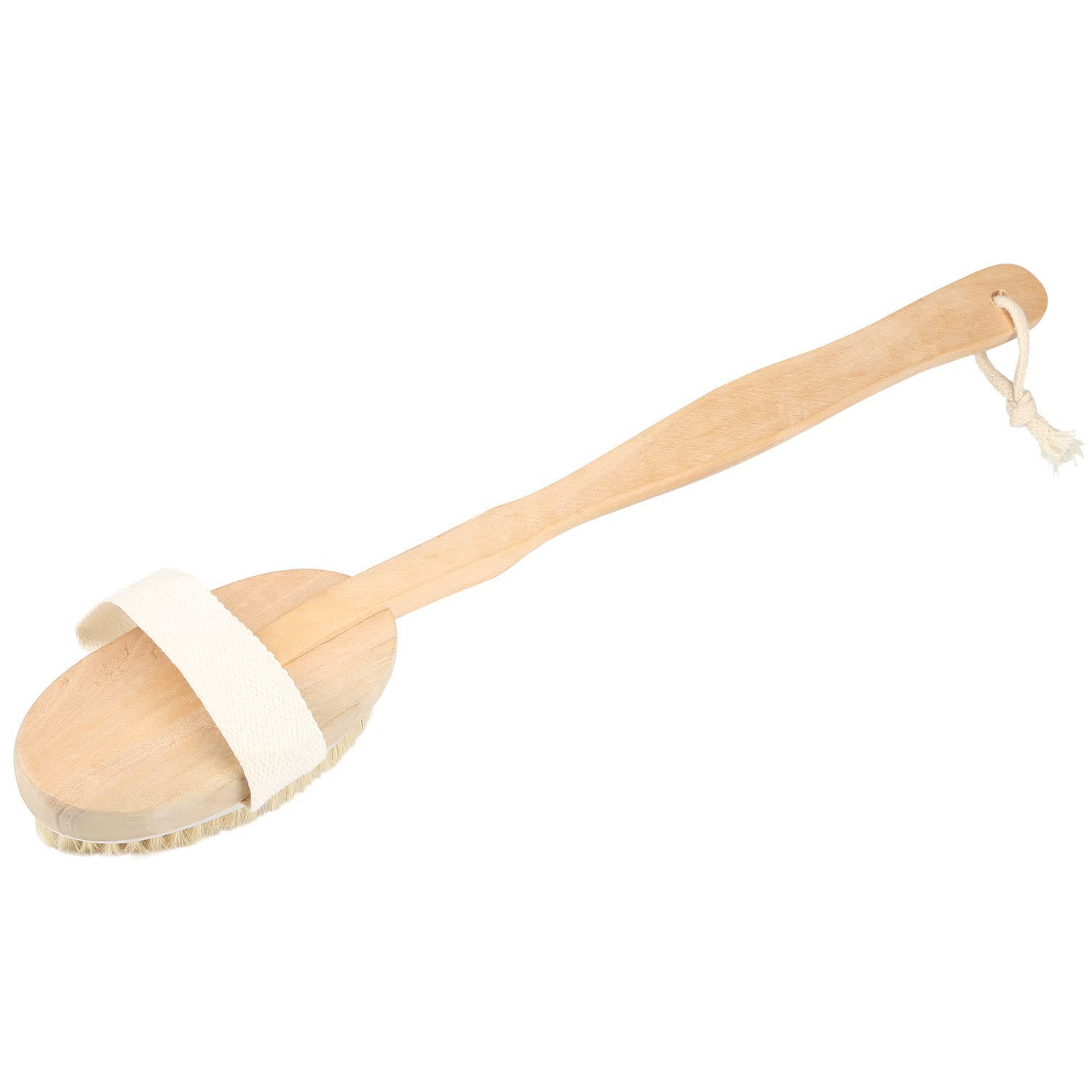 MengK Bath Brush 15" Shower Body Back Scrubber with Long Handle Detachable Brush