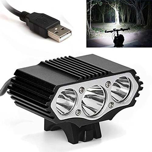 Dianli 12000 Lm 3 x XML T6 LED 3 Modes Bicycle Lamp Bike Light Headlight Cycling Torch Bike Accessory Set Lightweight Durable Easy to Installation DIY Decoration Pain Relief