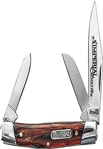 Imperial IMP15S Stockman Stainless Steel Folding Pocket Knife for Outdoor, Outdoor Survival and EDC