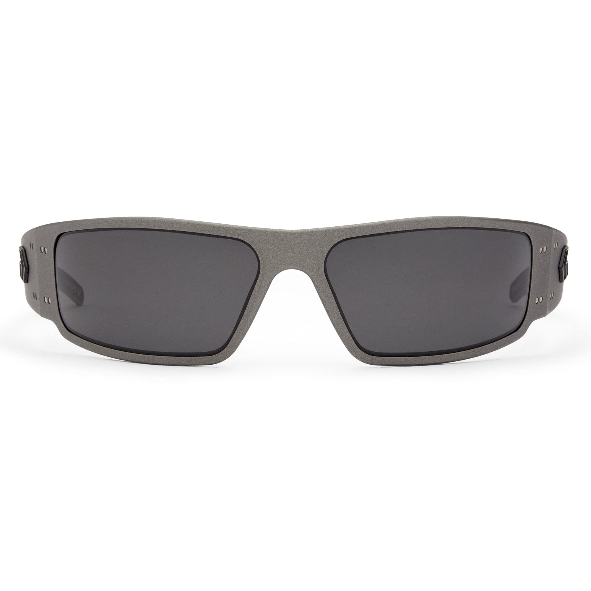 Gatorz Magnum Sunglass, Gun Metal Cerakote Frame, Black Logo, Smoke Polarized Lens - Made in the USA