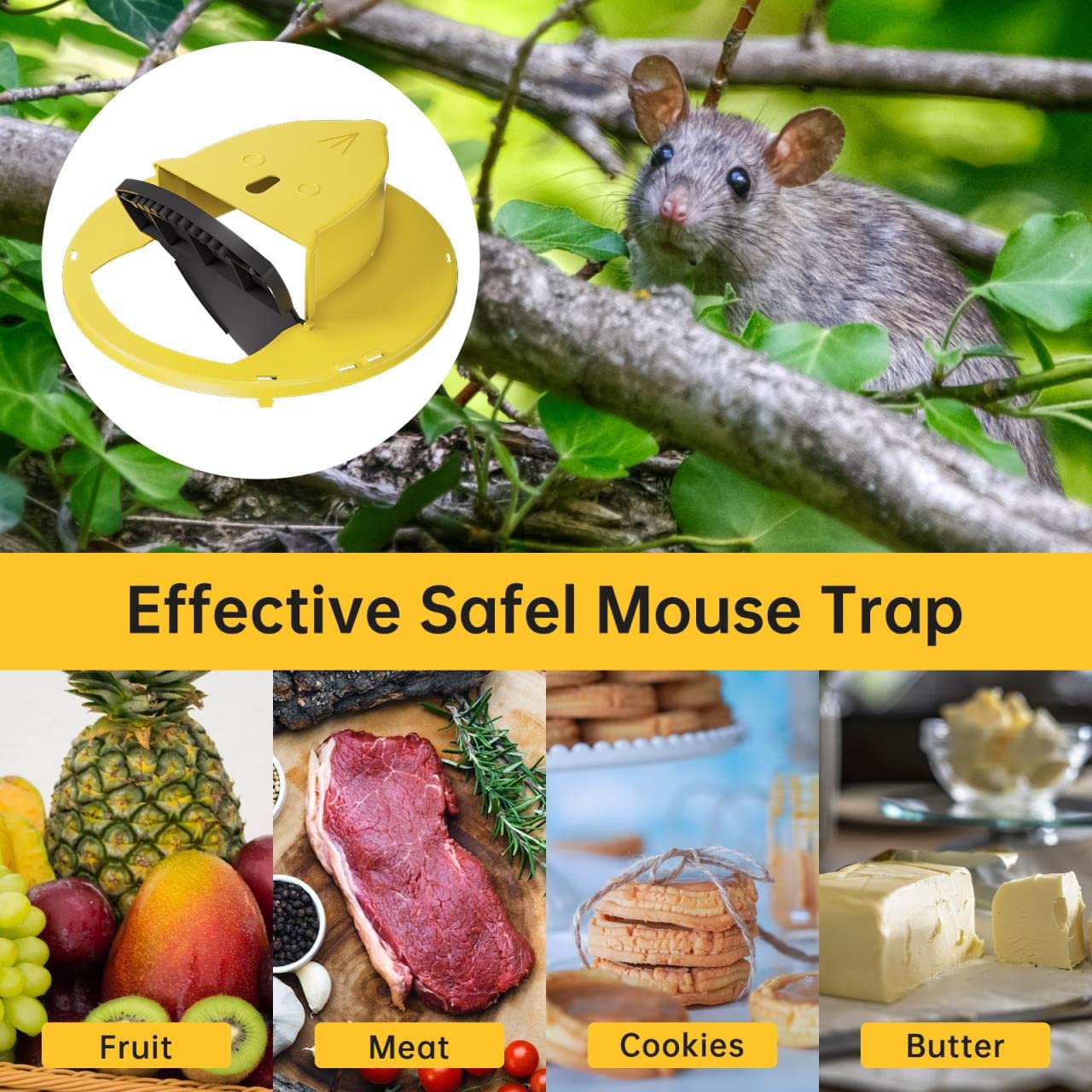 Mouse Trap Bucket - Multi-Catch, Auto-Reset, Humane or Lethal Rat Trap - Mouse Traps Indoor for Home - No Chemicals or Glue Needed - ABS Material - 5 Gallon Bucket Compatible 1pc