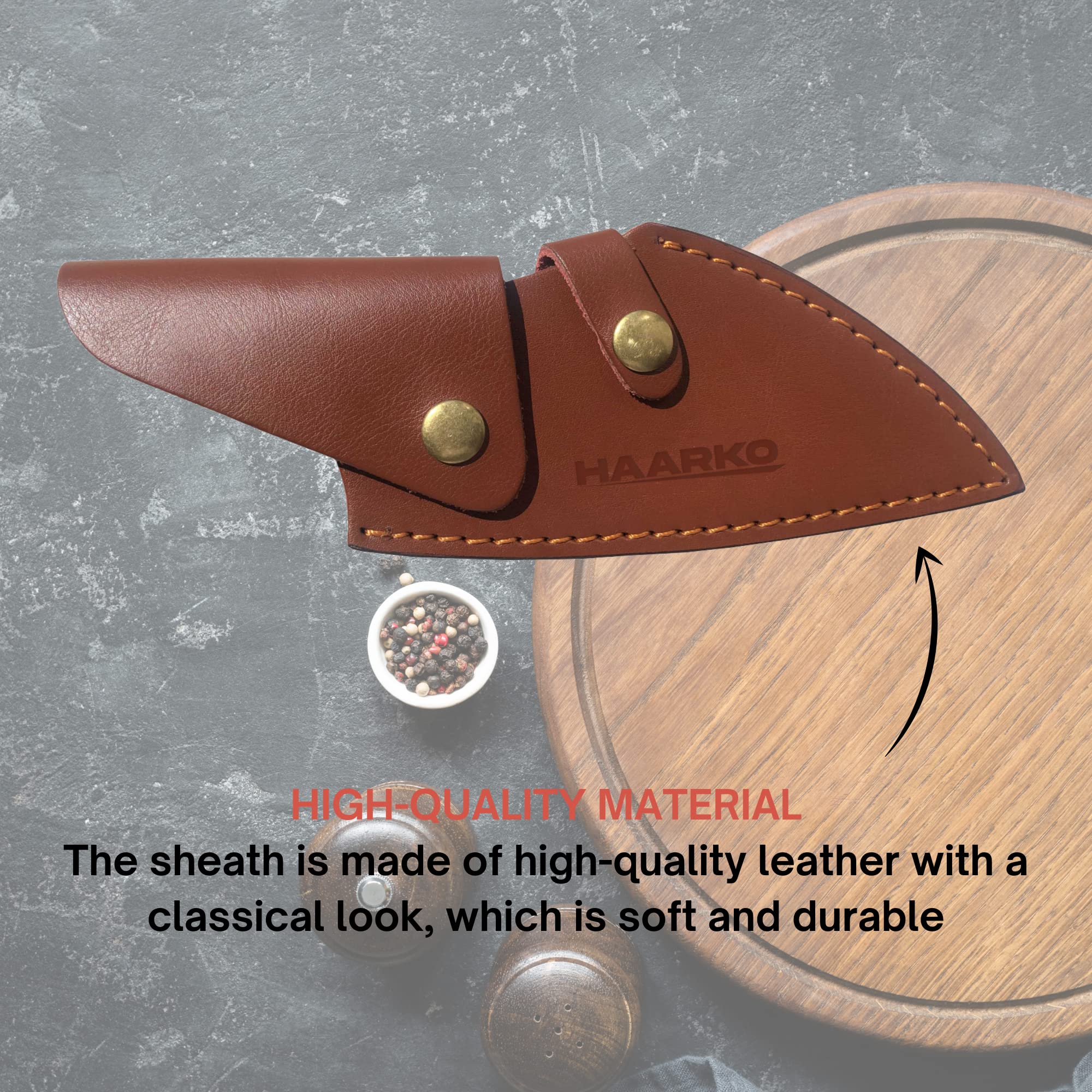 Haarko Kitchen Chef Knife & Holder (Premium Holder For Haarko Chef Knife)