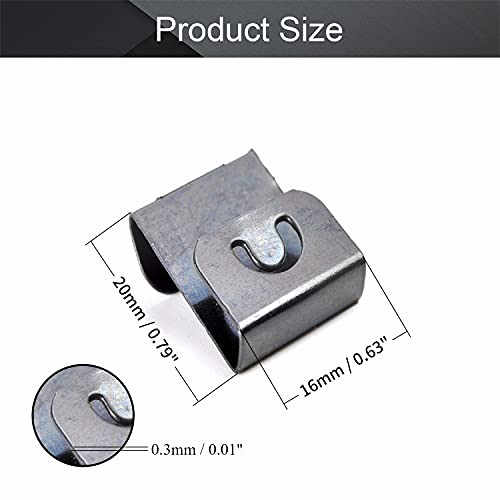 MroMax Photo Frames Hanger Hooks, 0.3mm Thick S-Shaped Metal Wall Mount Album Picture Hanging Clips, 50 Pcs