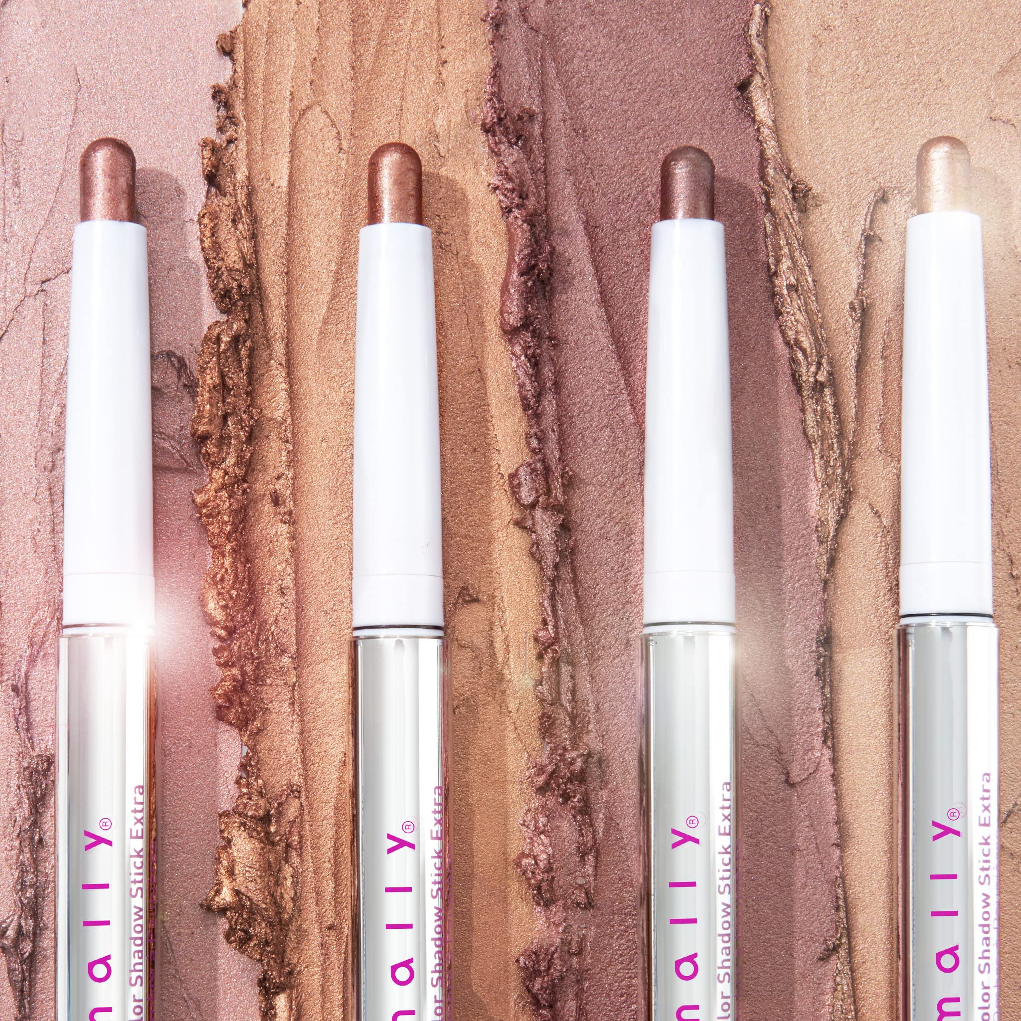 Mally Beauty Evercolor Shadow Stick Extra Velvet, Smudge-proof, Transfer-proof, Crease-proof Eyeshadow Duo - Dune Matte, Umber Brown Shimmer