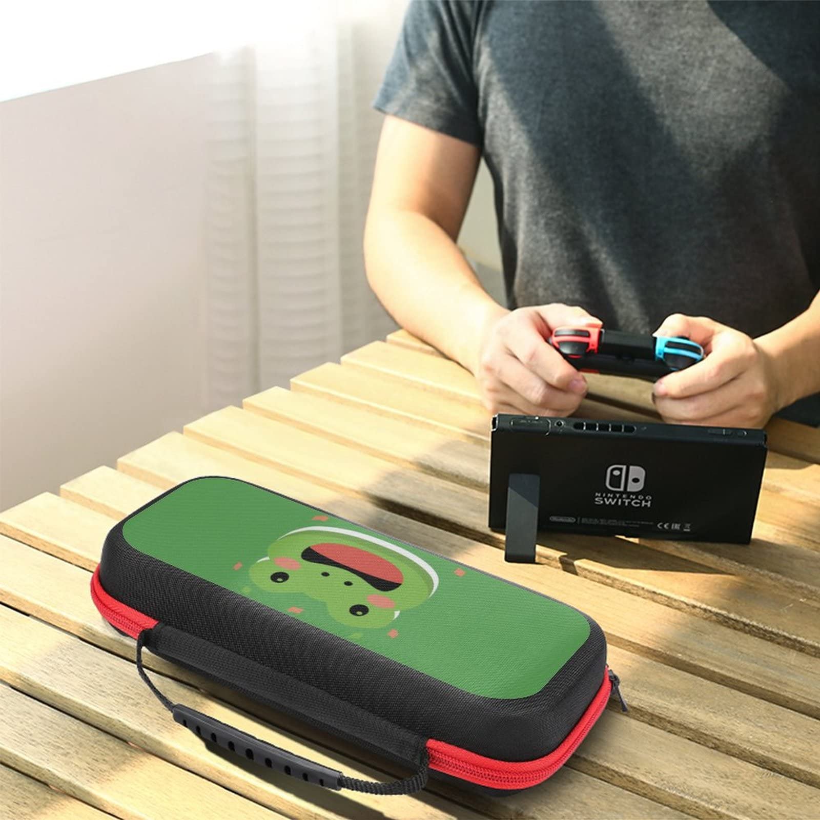 GADZILLE Switch Carrying Case for Nintendo Switch Cute Frog Switch Game Case with 20 Games Cartridges Hard Shell Travel Carrying Case Compatible with Nintendo Switch Console Accessories