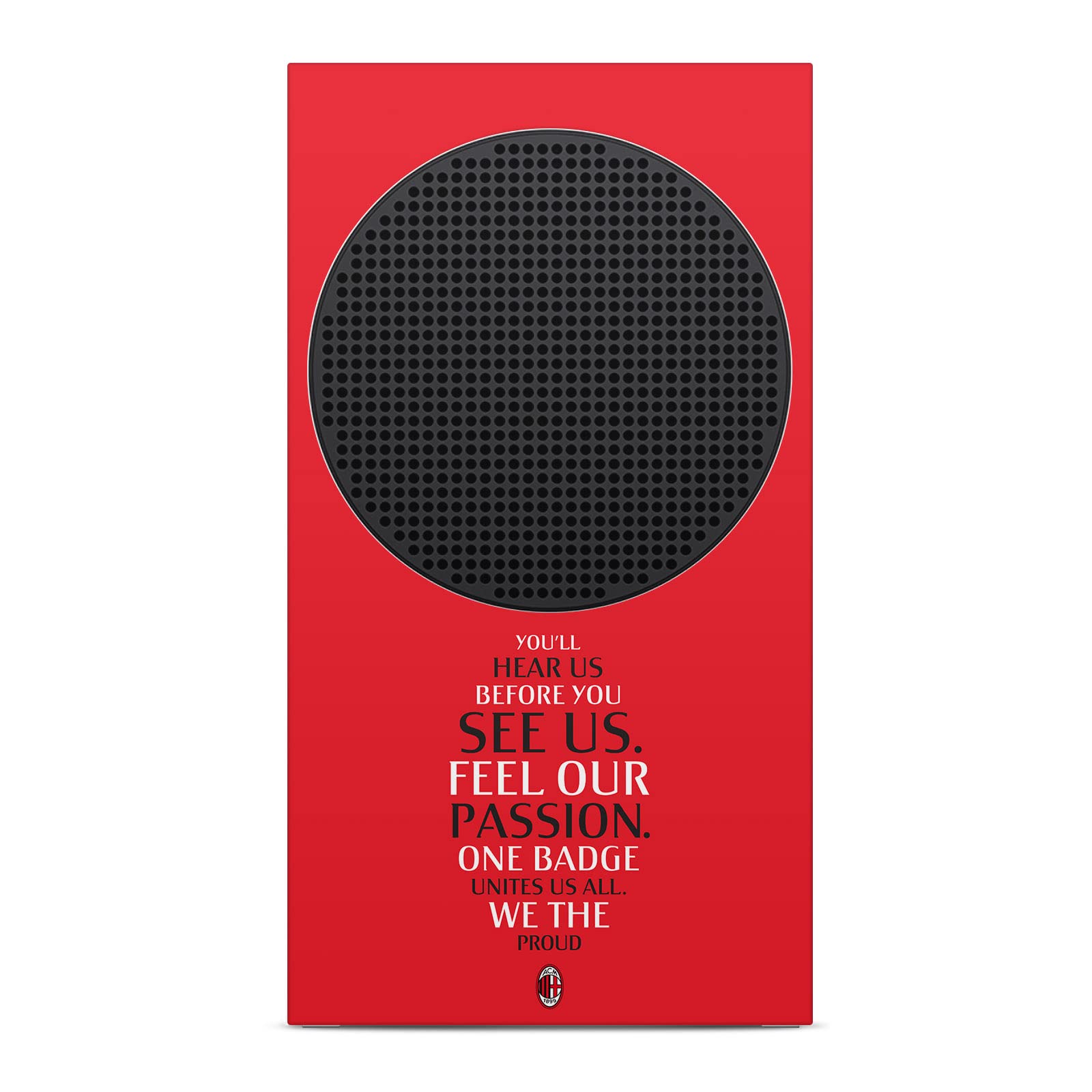 Head Case Designs Officially Licensed AC Milan Typography Art Matte Vinyl Sticker Gaming Skin Decal Cover Compatible with Xbox Series S Console