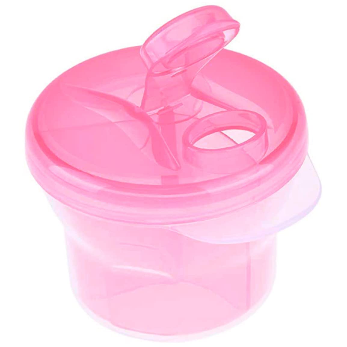 KUYYFDS Powder Formula Dispenser Non-Spill Rotating Milk Powder Three Layer Stackable Snack Cup Formula Dispenser Container Storage Pink Three-Layer Milk Powder Cup Milk Powder Dispenser,Milk Powder