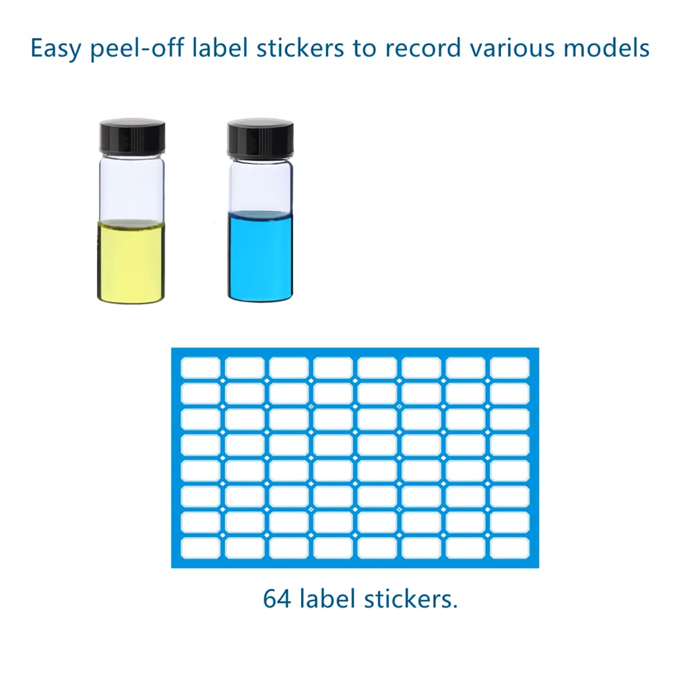 JWCBDY 20ml Clear Glass Vials with Screw Caps and Plastic Stoppers,Laboratory liquid sampling storage bottles, leak-proof bottles 15 pcs