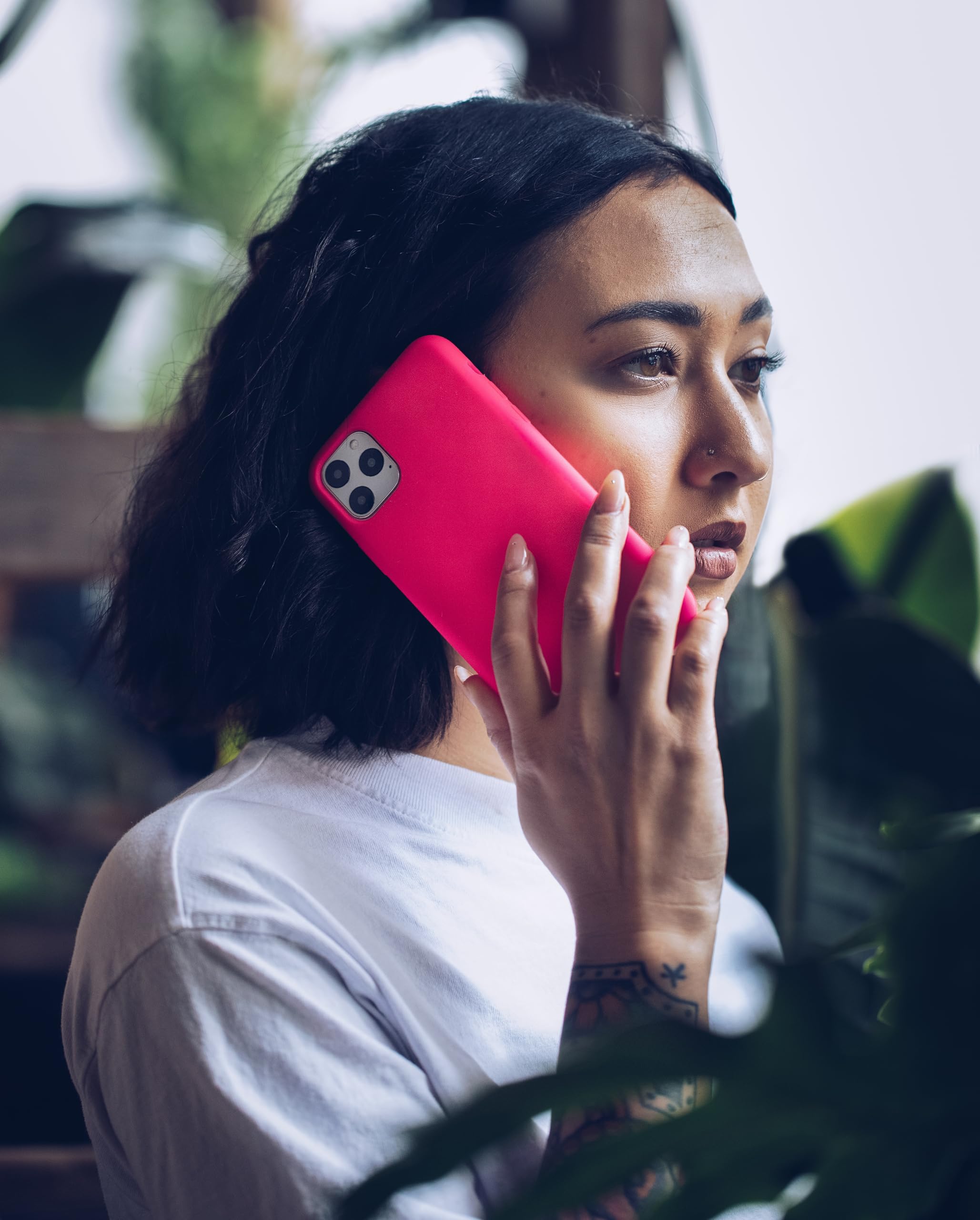 FELONY CASE – iPhone 12/12 Pro Case – Neon Pink Silicone Phone Cover, Liquid Silicone with Anti-Scratch Microfiber Lining, 360° Shockproof Protective Case for Apple iPhone 12 and iPhone 12 Pro