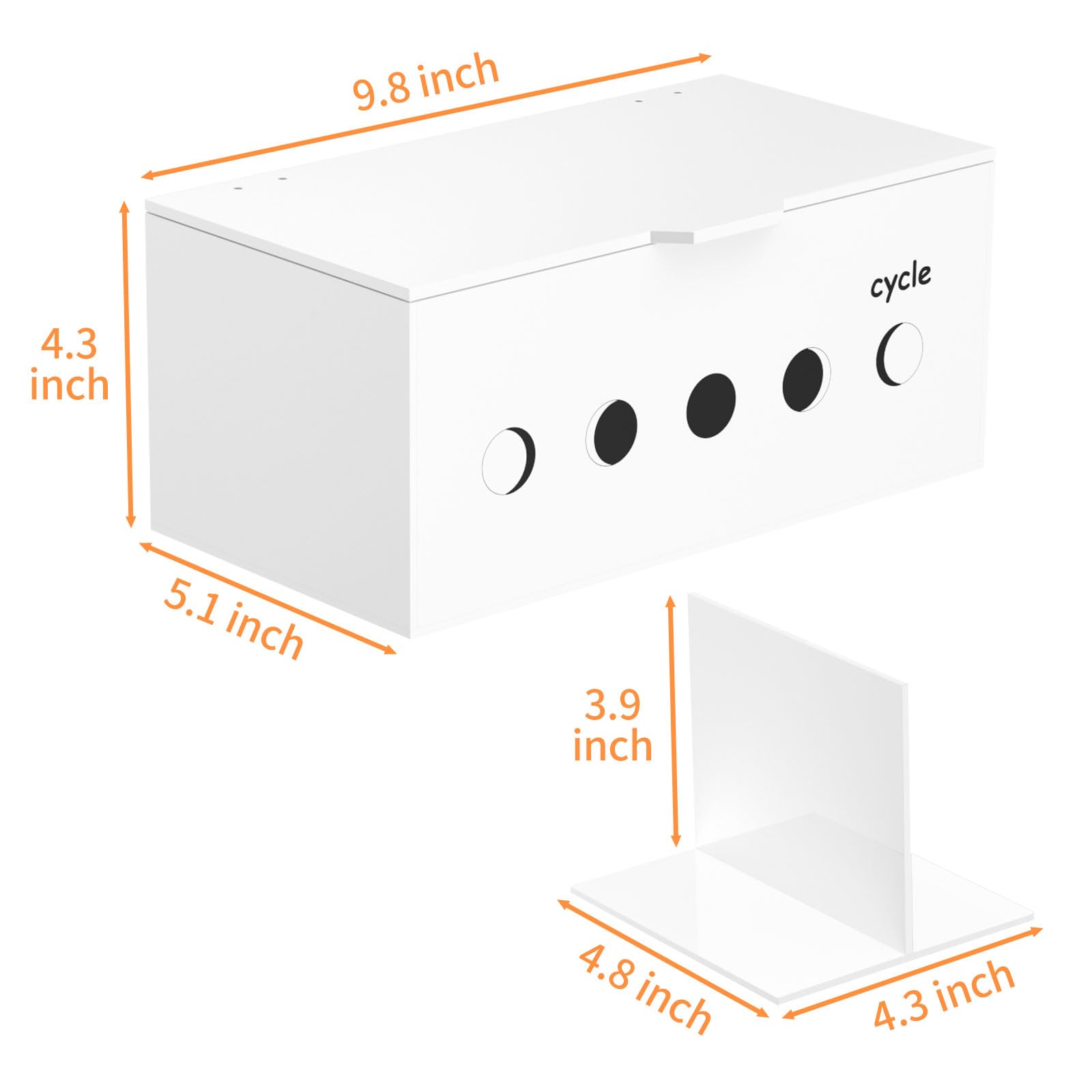 FEMELI Tampon Holder for Bathroom, Acrylic Cycle Pad Storage Organizer with Lid, Discreet Feminine Women Products Case Container Period Bin for Shark Week Bathroom Accessories Decor Box