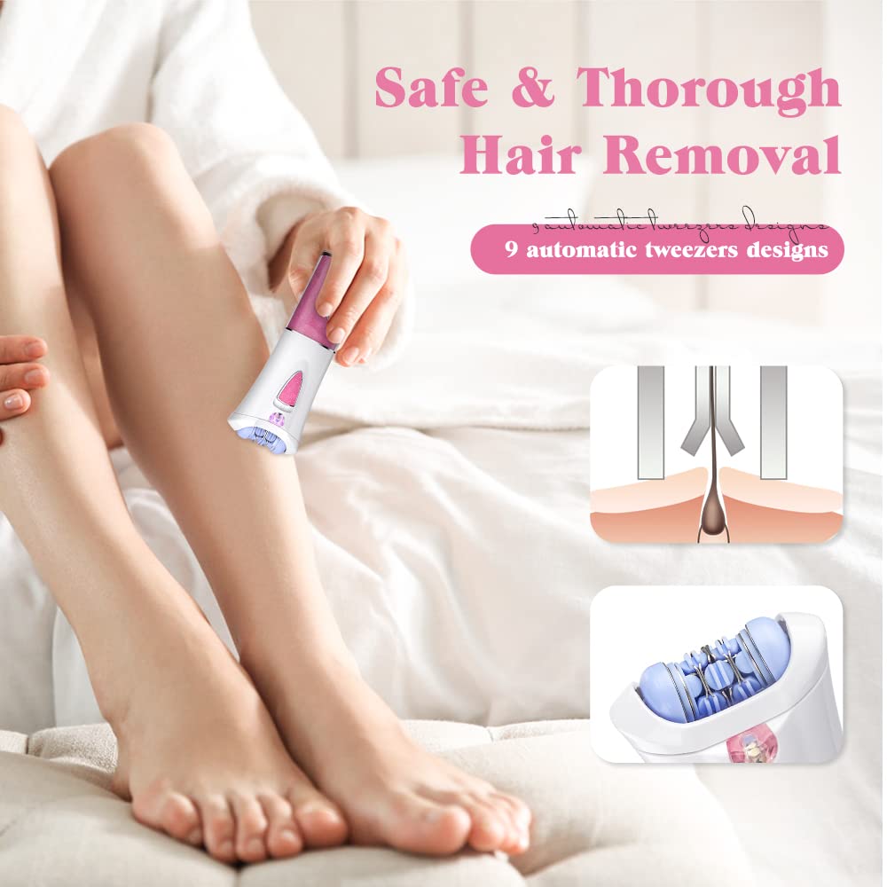 Keda. Epilator Smooth Glide for Women Face Facial Hair Remover Removal Cordless Legs Bikini, 1.0 Count