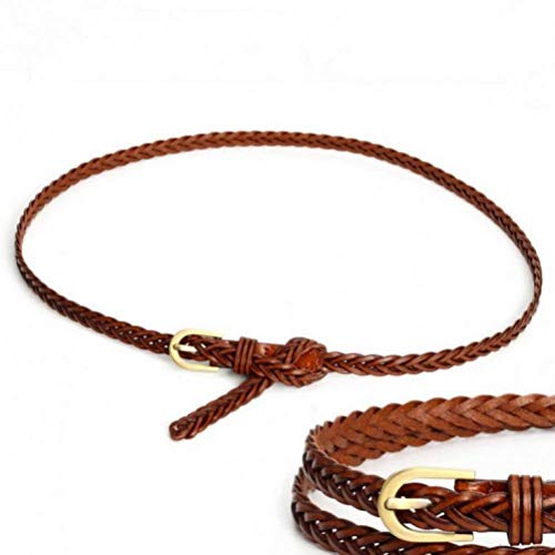 VOCHIC Womens Braided Waist Belt for Large Dress and Shirt Pants Skinny Woven Strap