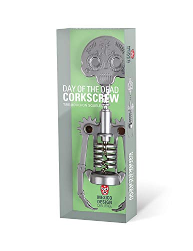 Kikkerland Day of the Dead Corkscrew, Day of Dead, Silver