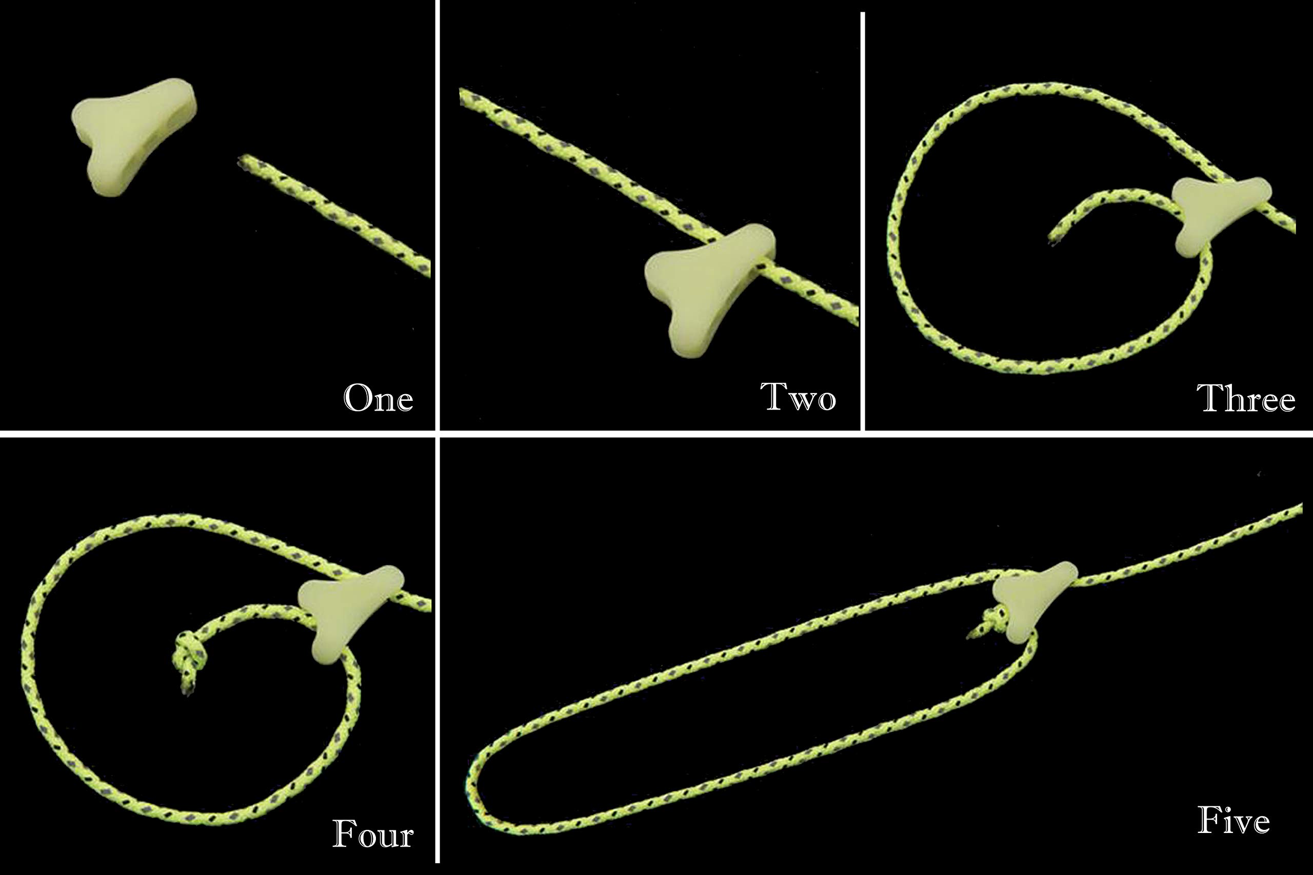 FGen 20pcs Fluorescent Tent Rope Buckle Wind Rope Buckle Adjustment Buckle Triangle Rope Buckle Canopy Rope Buckle Accessories