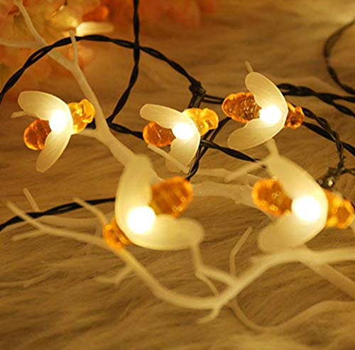 FGRBZHY Little bee Solar Light String Outdoor Decoration LED Lights Home Garden Christmas Lights 20 Bees A
