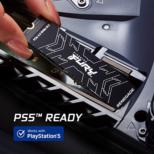 Kingston FURY Renegade 1TB PCIe Gen 4.0 NVMe M.2 Internal Gaming SSD | Up to 7300 MB/s | Graphene Heat Spreader | 3D TLC NAND | Works with PS5 | SFYRS/1000G, Solid State Drive