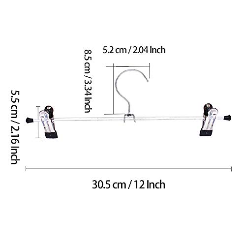 Skirt Hangers with Clips - Pants Hangers 36 Pack Metal Hangers for Pants Jeans Skirt Clip Hangers for Pants Heavy Duty