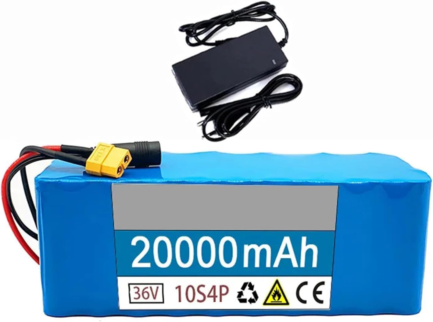 EsaSaM 36V 20Ah Electric Bicycle Battery,10S4p Lithium Battery Pack,with 42V 2A Charger,for 250W-1000W Electric Bicycle Scooter