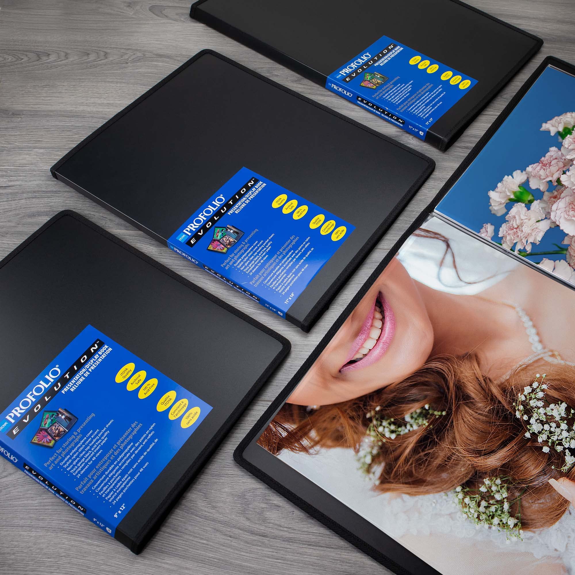 ProFolio Evolution 16x20 Black Photo Album Book with 48 Pages - Protective Plastic Sleeves for Safe Document Storage