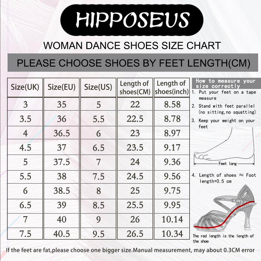 HIPPOSEUS Women Latin Dance Shoes Black Open Toe Ballroom Salsa Dance Shoes, 8 B(M) US