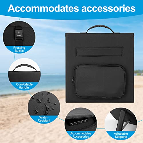 Intenergy 100W Portable Solar Panel Monocrystalline Foldable Folding Charger with Dual USB QC3.0 21.98V DC Outputs Compatible with Jackery/Anker/Bluetti/Flashfish Power Stations for Camping RV Hiking