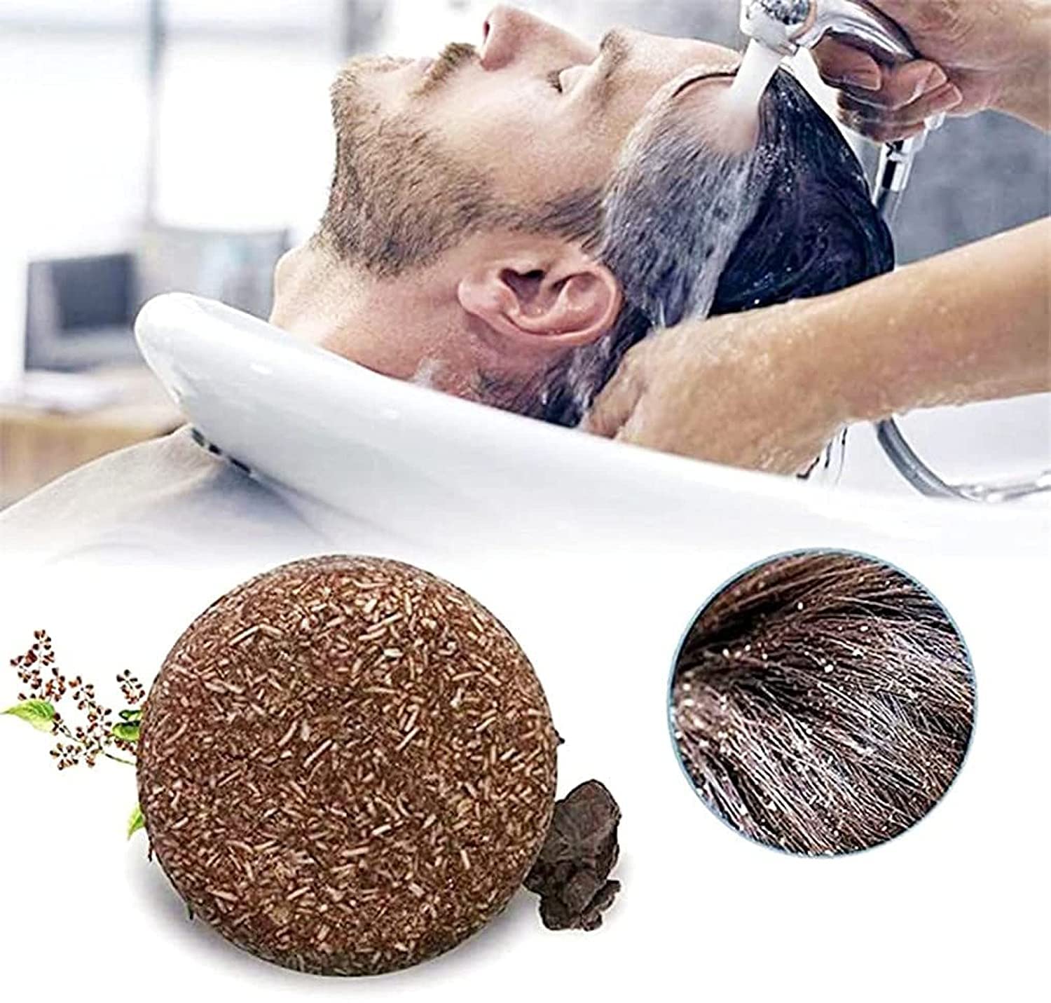 Hair Darkening Shampoo Bar (2 Pack), Natural Organic, Anti-Dandruff Shampoo And Conditioner