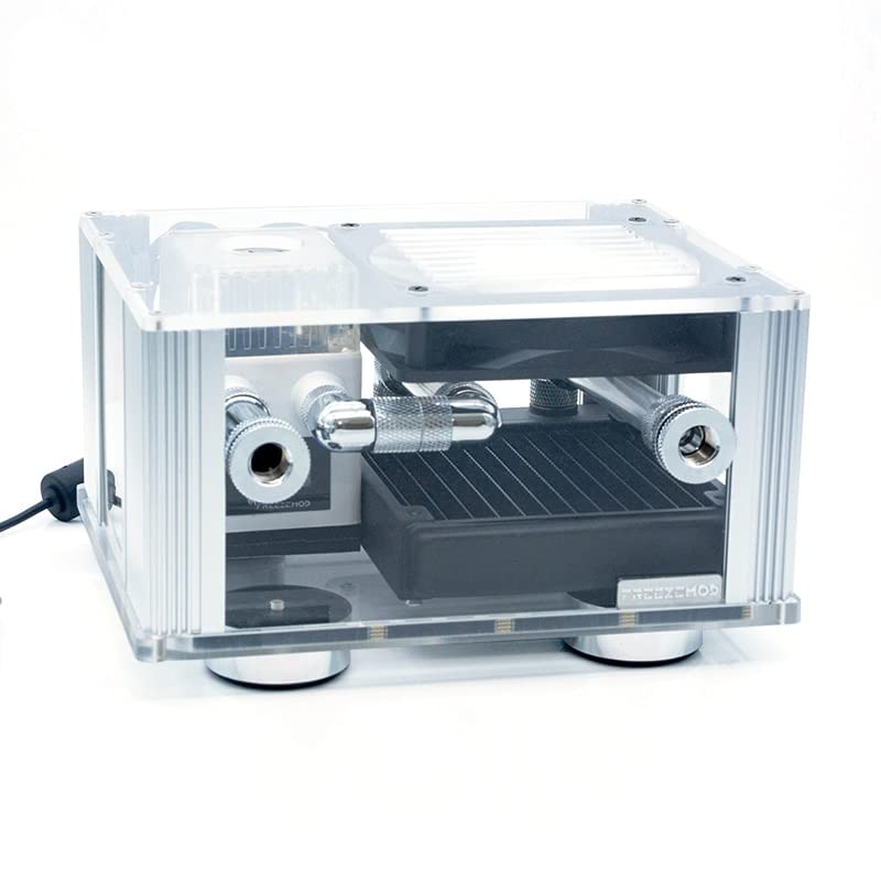 Notebook mobile phone water cooling integrated BOX-12YT smart box temperature display RGB effect - (Size: aluminum row, Color: Black)